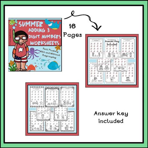 Adding 3 Digit Numbers Worksheets All Year BUNDLE Made By Teachers