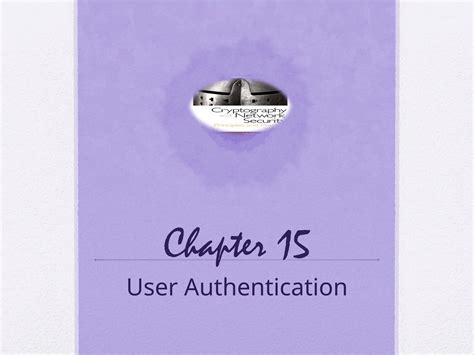 User Authentication In Cryptography And Network Security Pptx