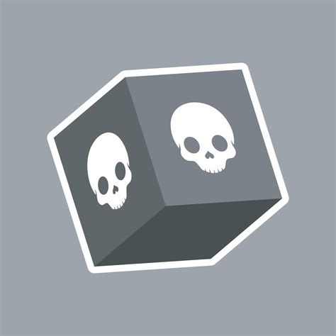Black Skull Cube With Outline Flat Design 56929982 Vector Art At Vecteezy