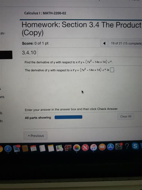 Solved Calculus 1 Math 2200 02 Homework Section 3 4 The