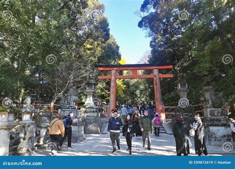 Red Torii Gate At Fushimi Inari Taisha Shrine In Fushimi Kyoto Japan