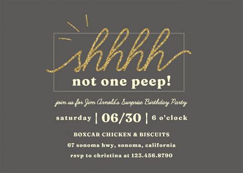 Sample Invitation For Surprise Birthday Party Birthday Surprise Party