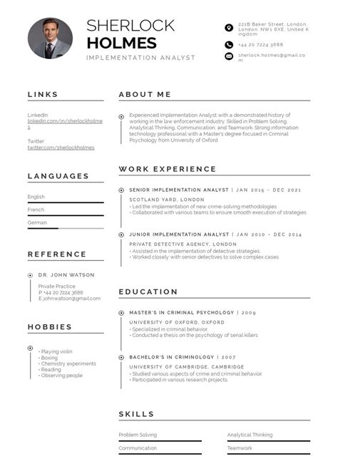 Implementation Analyst Resume Examples Perfect Cv Template Guide