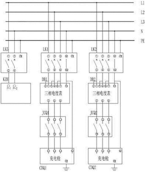 一种一桩四枪的电动汽车交流充电桩系统的制作方法2