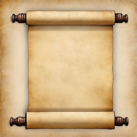 Blank Ancient Paper Scroll Premium Ai Generated Image