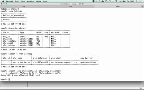 how to show table in database