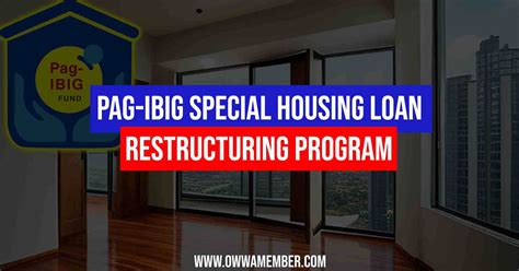 Pag Ibig Special Housing Loan Restructuring 2 Program Benefits