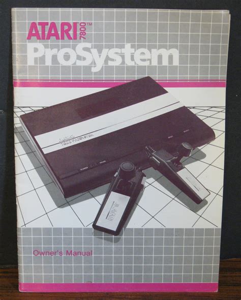 Atari 7800 Pro System Video Game Console Owners Manual 1987 Vintage