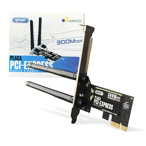 Placa de Rede PCI E X Mbps Wifi Antena KP T Knup Preço Imbatível SempreTech