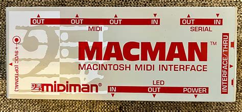 Midiman Macman Macintosh Midi Interface 1990s Reverb