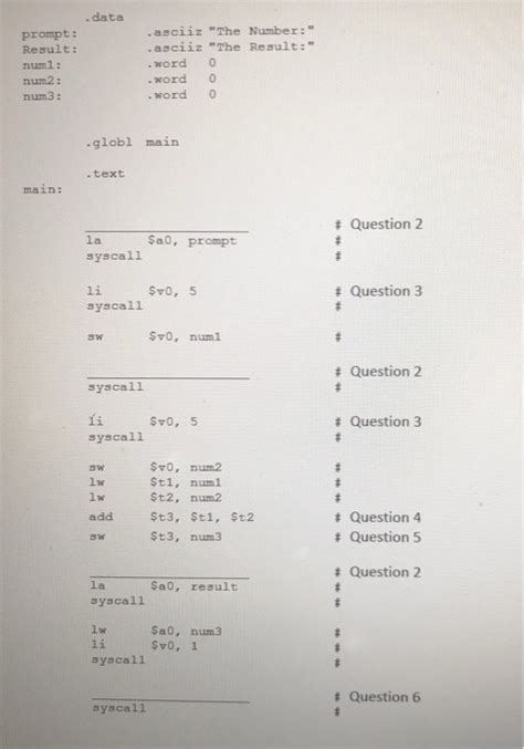 solved data prompt result numl num2 num3 asciiz the