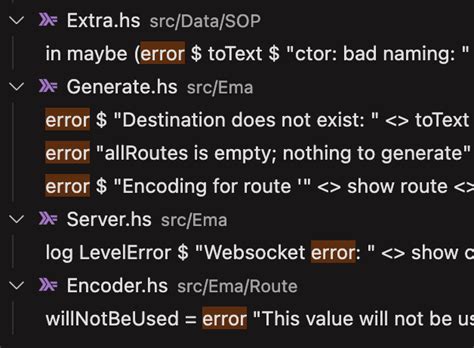 Better Error Messages · Issue 80 · Sridema · Github
