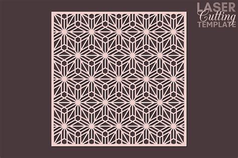 일본 쿠미코 스타일의 패턴레이저 컷 캐비닛 프렛 워크 천공 패널 템플릿 기하학적 육각형 장식 패널 속도 11 금속 종이 또는 나무 조각 야외 화면 0명에 대한 스톡 벡터