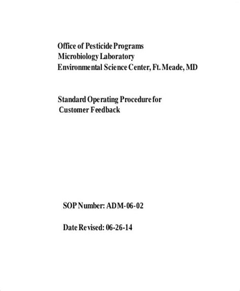 Free 45 Sop Templates In Pdf Ms Word