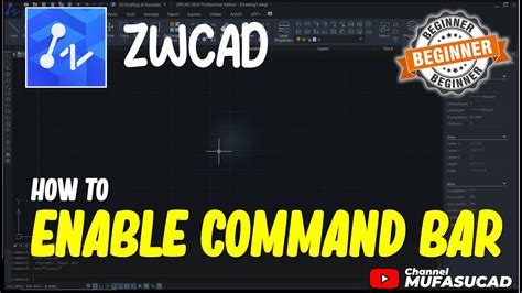 How To Enable Command Bar In Zwcad Youtube
