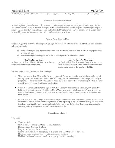 Medical Ethics Notes For Exam Review Phil 164 Docsity