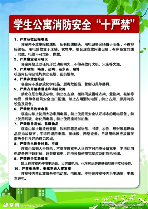 学生公寓消防安全设计图海报设计广告设计设计图库昵图网