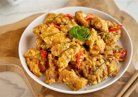 Resep Ayam Saus Telur Asin Daun Jeruk Oleh Fany Cookpad