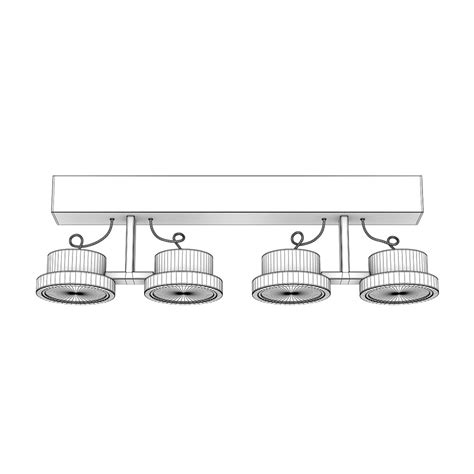 Ceiling Halogen Light 2 3d 모델 다운로드 조명 On