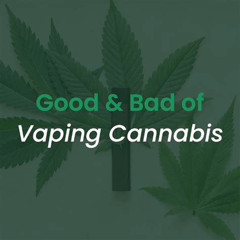 Pros And Cons Of Vaping Cannabis Scarborough Dispensary