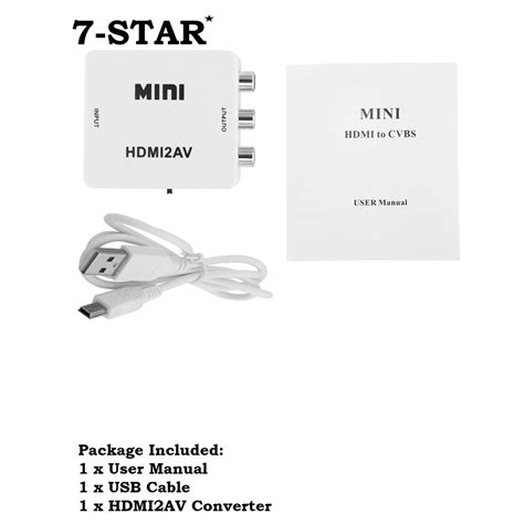 HDMI TO AV RCA CONVERTER ADAPTER Sinseng Components