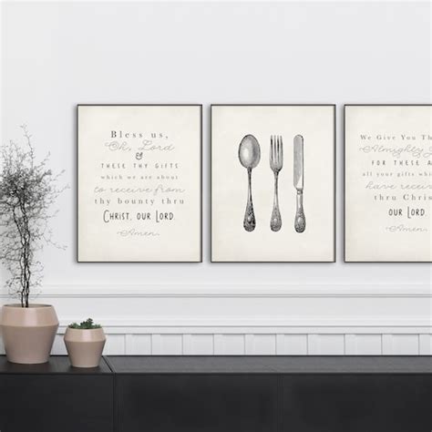 Bless Us Oh Lord Wooden Wall Art Kitchen Decor Etsy