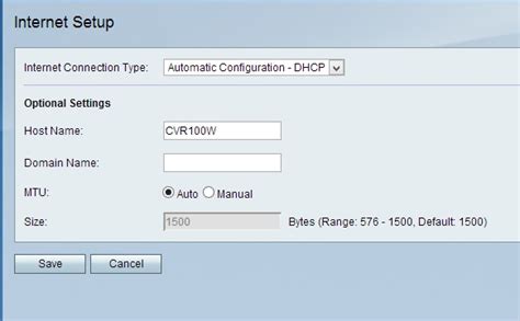 Internet Setup On The CVR W VPN Router Cisco
