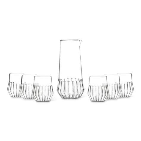 Red Wine Carafe With Oak Stopper Gessato Design Store