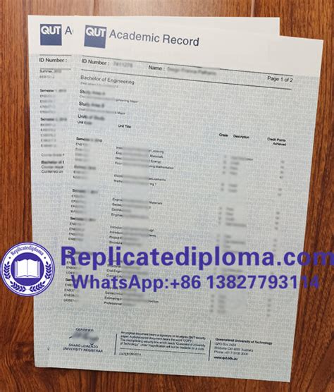 Buy Fake Queensland University Of Technology Transcript Order Qut