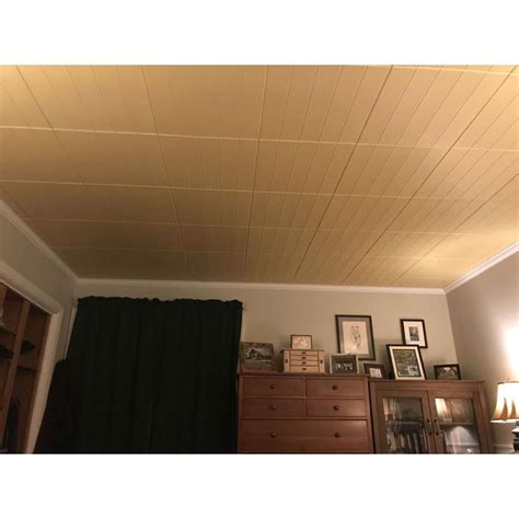 A La Maison Ceilings Bead Board 16 Ft X 16 Ft Glue Up Foam Ceiling