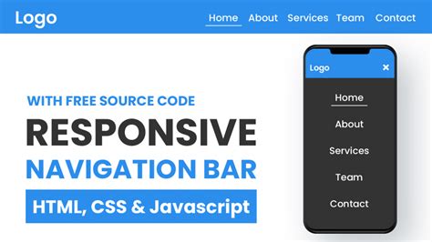 Responsive Navigation Bar Html Css And Js Coding Artist