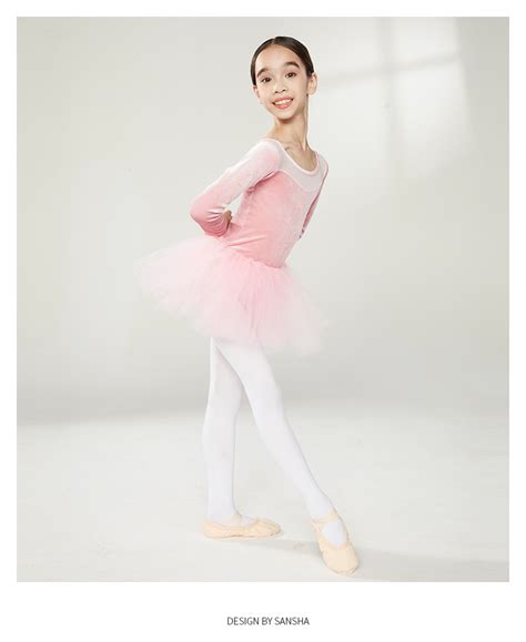 Sansha 三沙儿童舞蹈裙 开裆天鹅绒长袖芭蕾舞练功连体服表演裙 连体服 服饰 Sansha 三沙官方购物商城 世界知名舞蹈用品品牌 Powered By Sansha 三沙