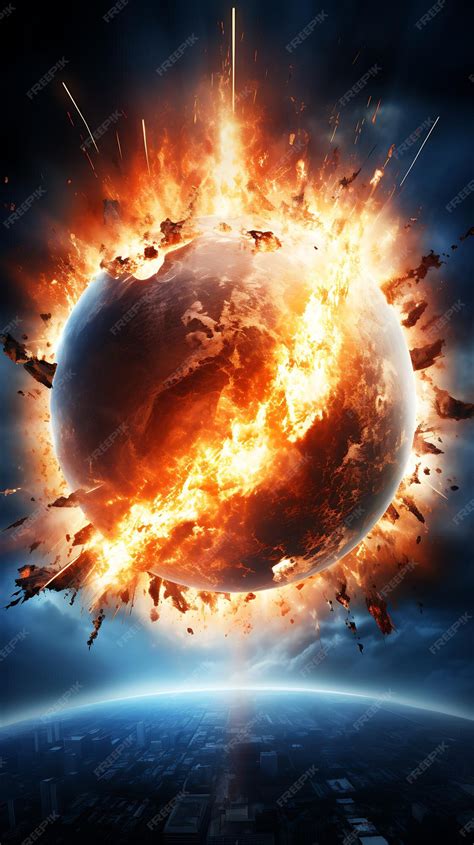Premium Photo Nuclear Earth Fire Explosion Mobile Wallpaper