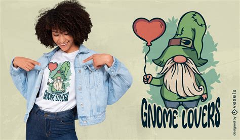 Descarga Vector De Diseño De Camiseta De Amantes De Los Gnomos