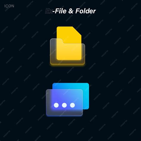 Premium Vector File Folder Icons Glassmorphism Premium Vector File Folder Icons Glassmorphism