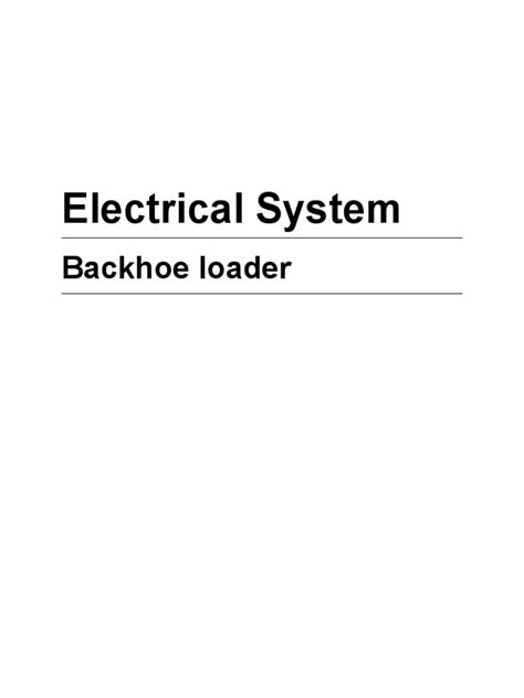 3 Electrical System Pdf Voltage Switch