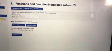 Solved Functions And Function Notation Problem Chegg
