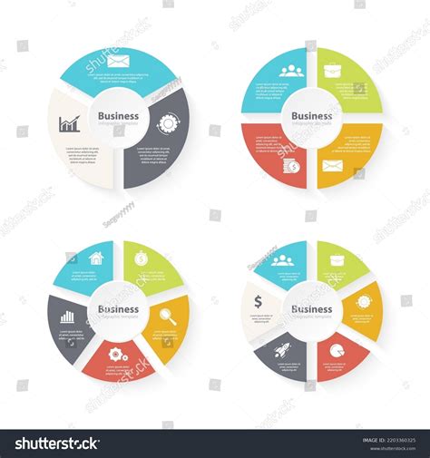 Vector Circle Infographic Template Round Diagram Stock Vector Royalty Free 2203360325