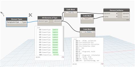 Rename Piping System With Excel Revit Dynamo