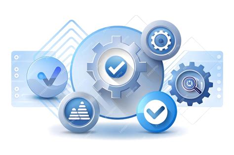 Ai Predictive Maintenance And Qa Check Icons For Isolated Vector