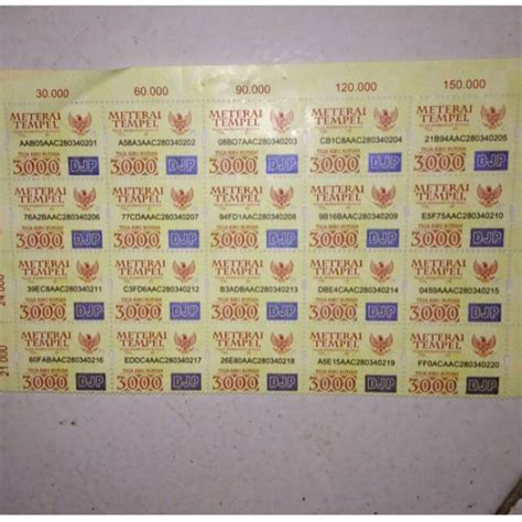 Jual Materai 3000 Tahun 2010 2011 2012 2013 Shopee Indonesia