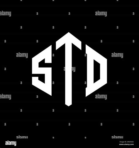 Std Letter Logo Design With Polygon Shape Std Polygon And Cube Shape