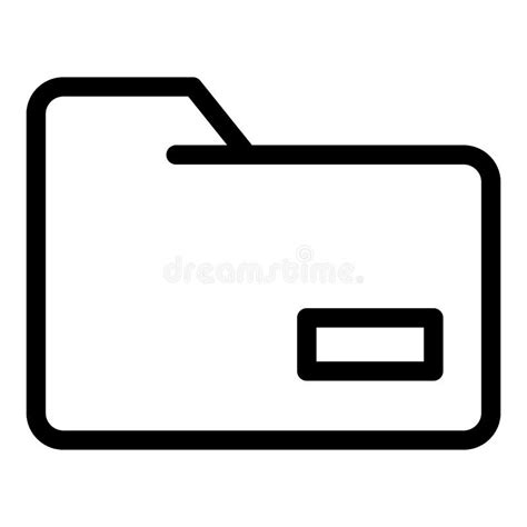 File Folder Icon Outline Vector Organize Document Stock Vector