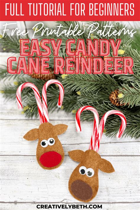 Candy Cane Reindeer Craft