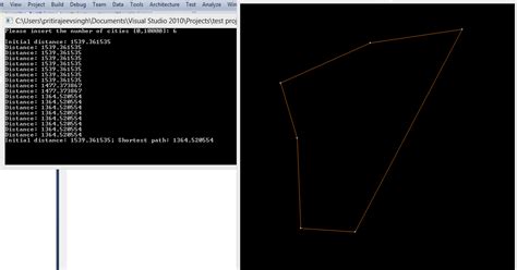 presenting the travelling salesman problem tsp opengl graphics