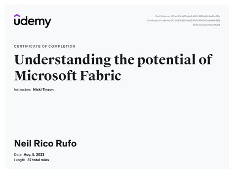 Neil Rico Rufo On Linkedin Udemy Course Completion Certificate