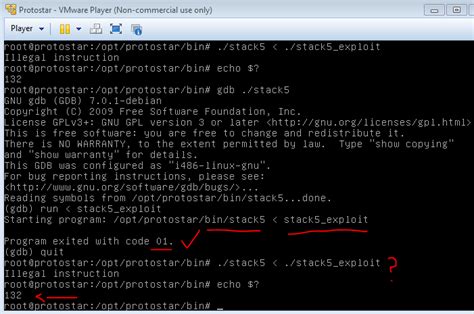 Linux Exploit Causing Program To Exit With Different Value Inside Gdb