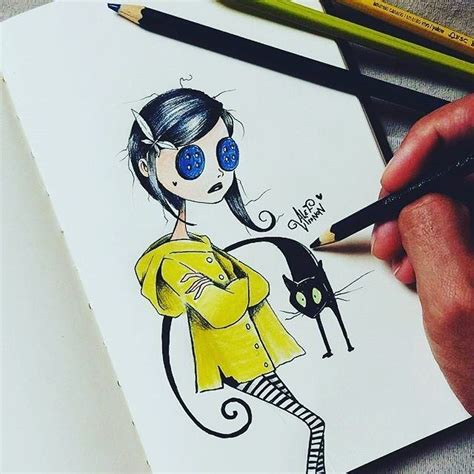 Tim Burton Coraline Drawing