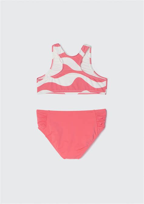 Biquíni Infantil Estampado Com Proteção Uv Rosa Faststore Pdp