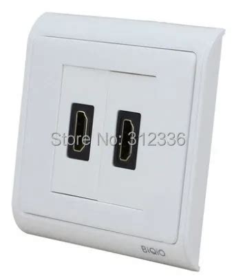 Free Shipping 86mm Wall Socket Double HDMI Connector Directly Multifunctional Socket HDMI V1 4